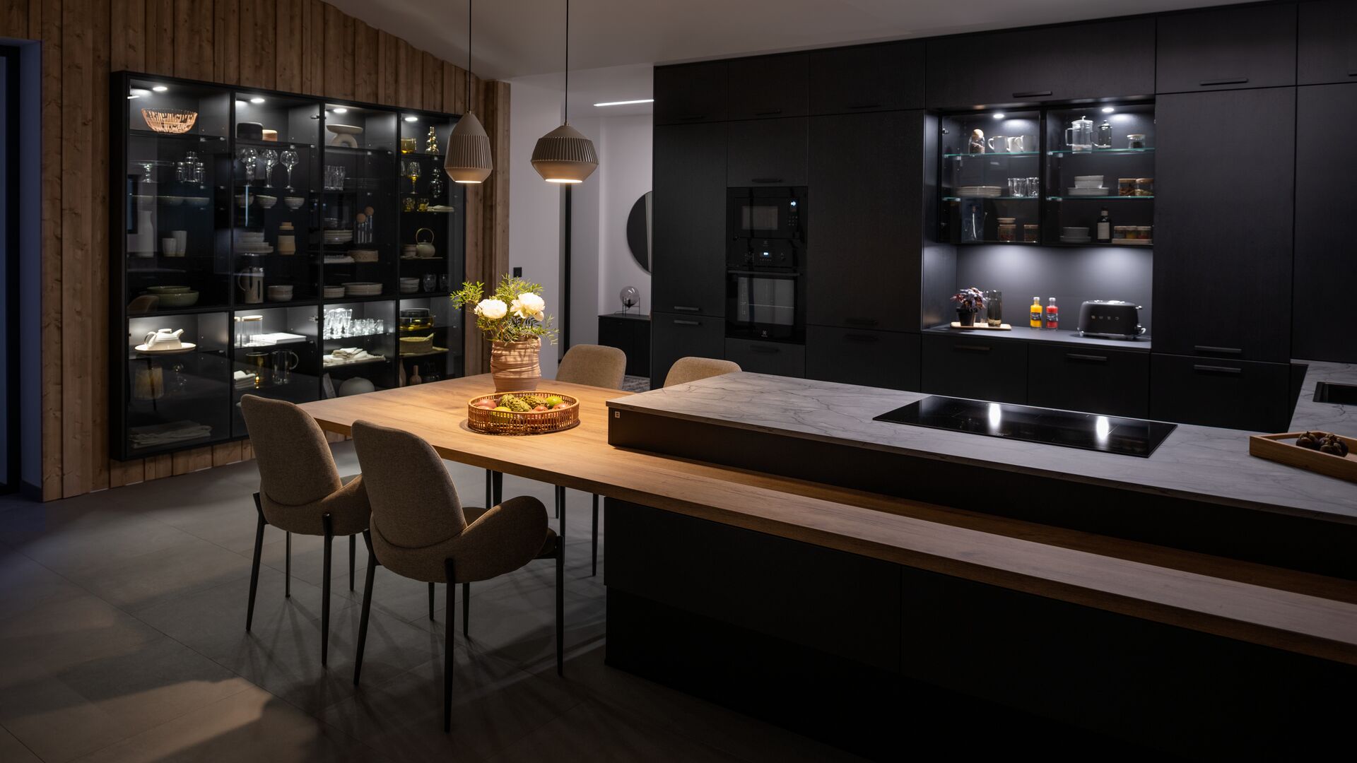 Cuisine Noir Et Bois Schmidt